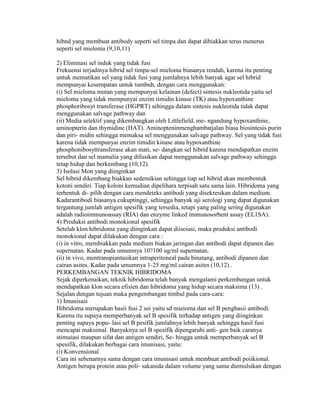 Pengertian hibridoma | DOCX