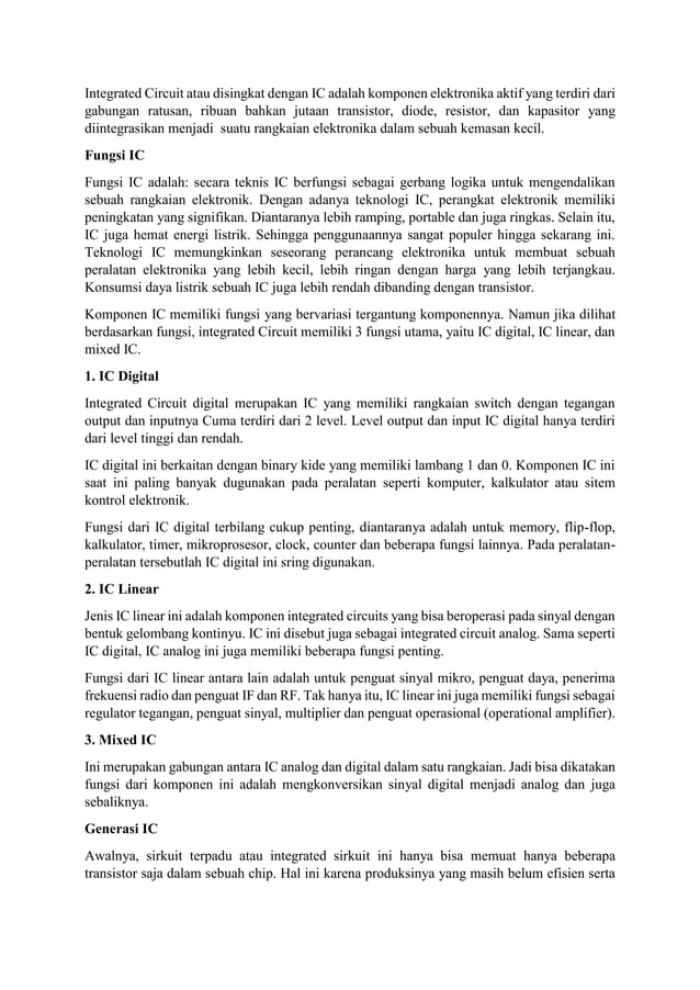 Pengertian IC (Integrated Circuits), Fungsi, Jenis-Jenis dan Cara Kerja.pdf