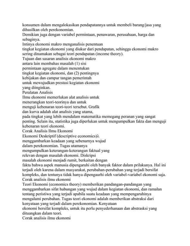 Pengertian Ilmu Ekonomi Pdf