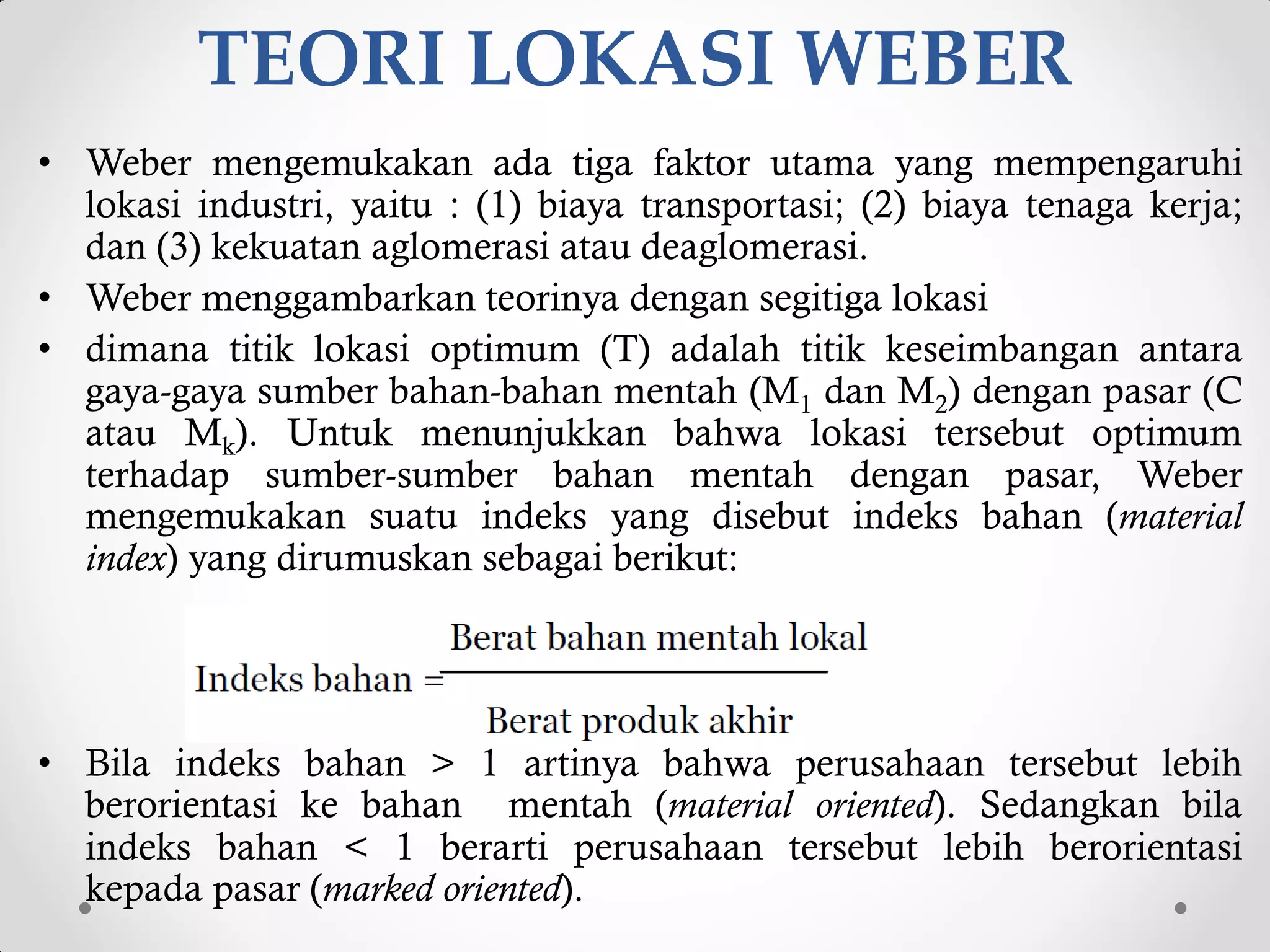 Pengertian ilmu ekonomi wilayah, ruang dan wilayah dan teori lokasi | PDF