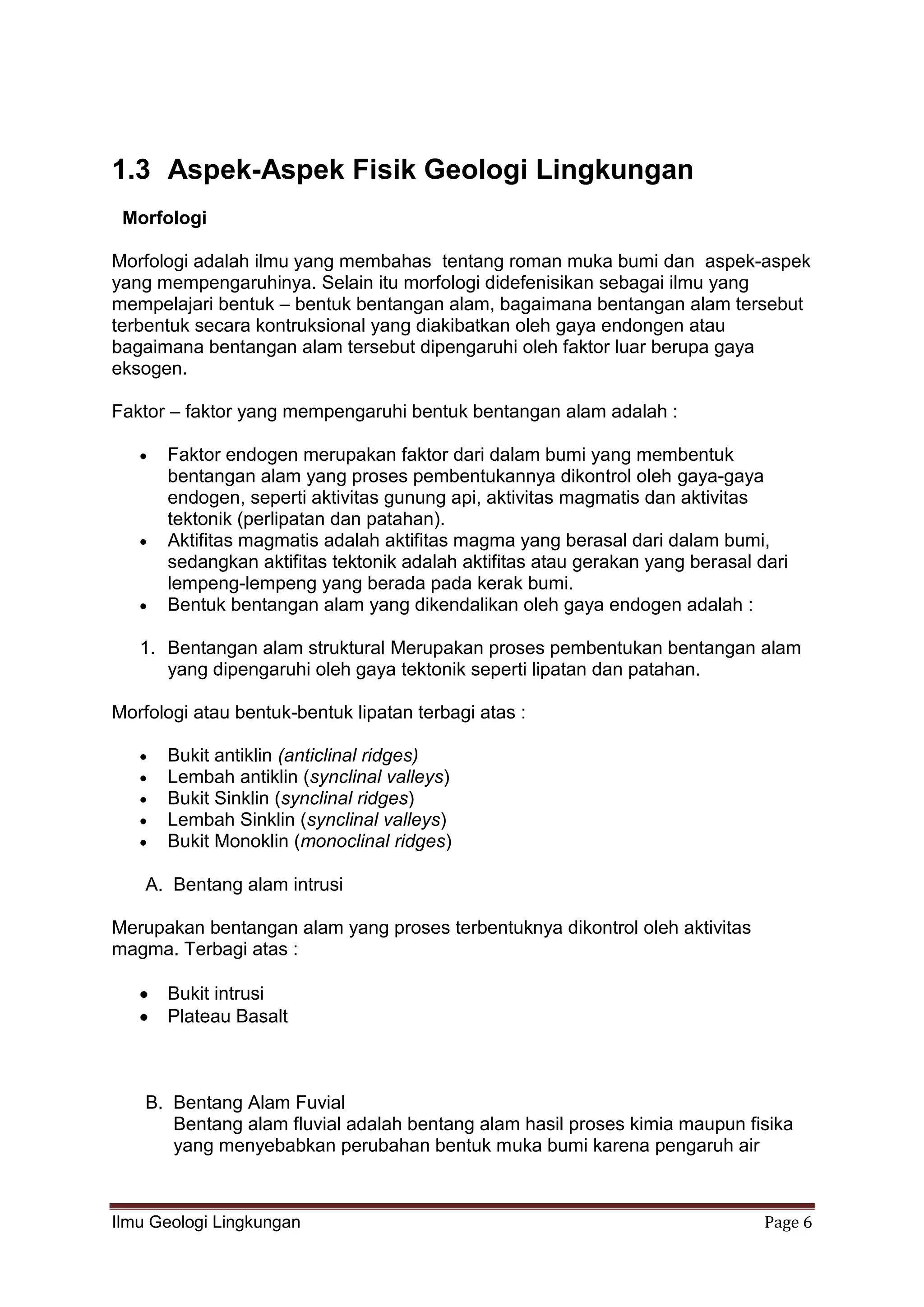 Pengertian ilmu geologi lingkungan beserta sejarahnya | DOCX