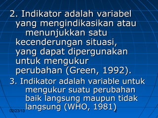 Pengertian indikator | PPT