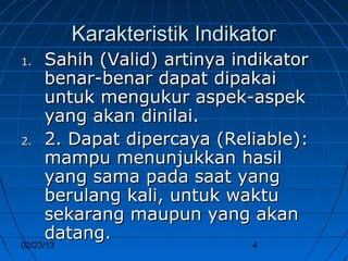 Pengertian indikator | PPT