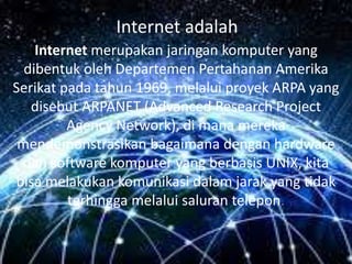 Pengertian internet | PPTX