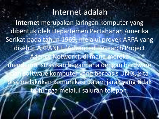 Pengertian internet | PPTX
