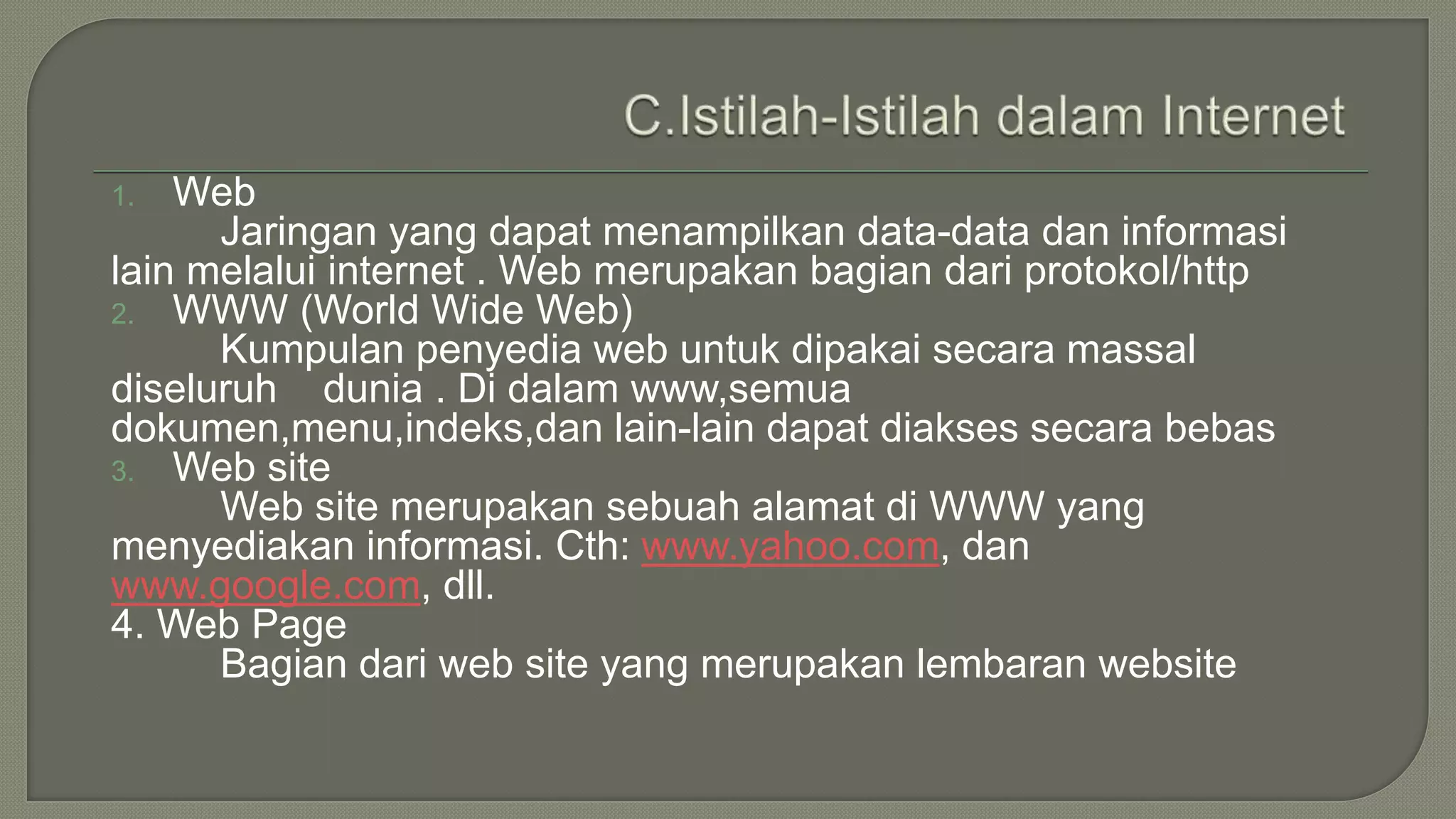 Pengertian internet dan intranet | PPT