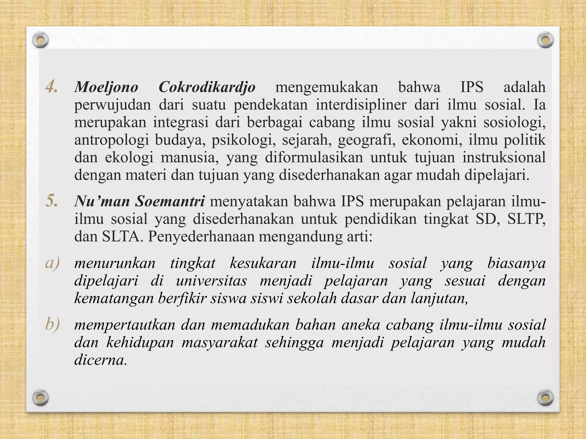 Pengertian ips &_hakikat_ips_kelompok.4[2] | PPTX