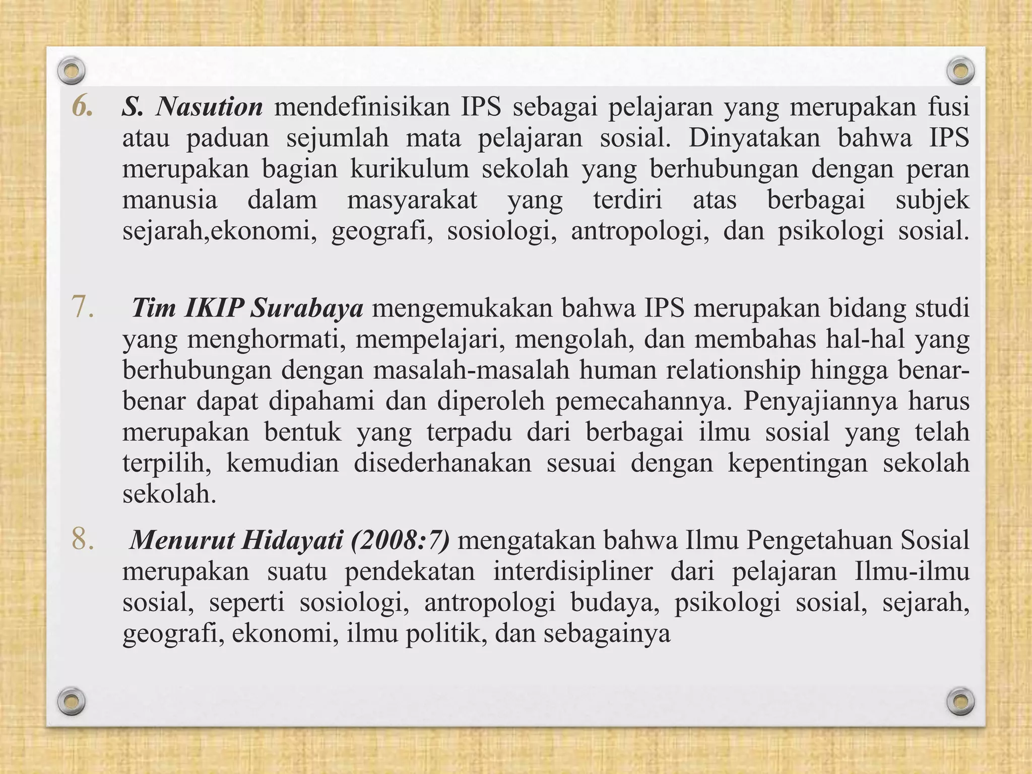 Pengertian ips &_hakikat_ips_kelompok.4[2] | PPTX