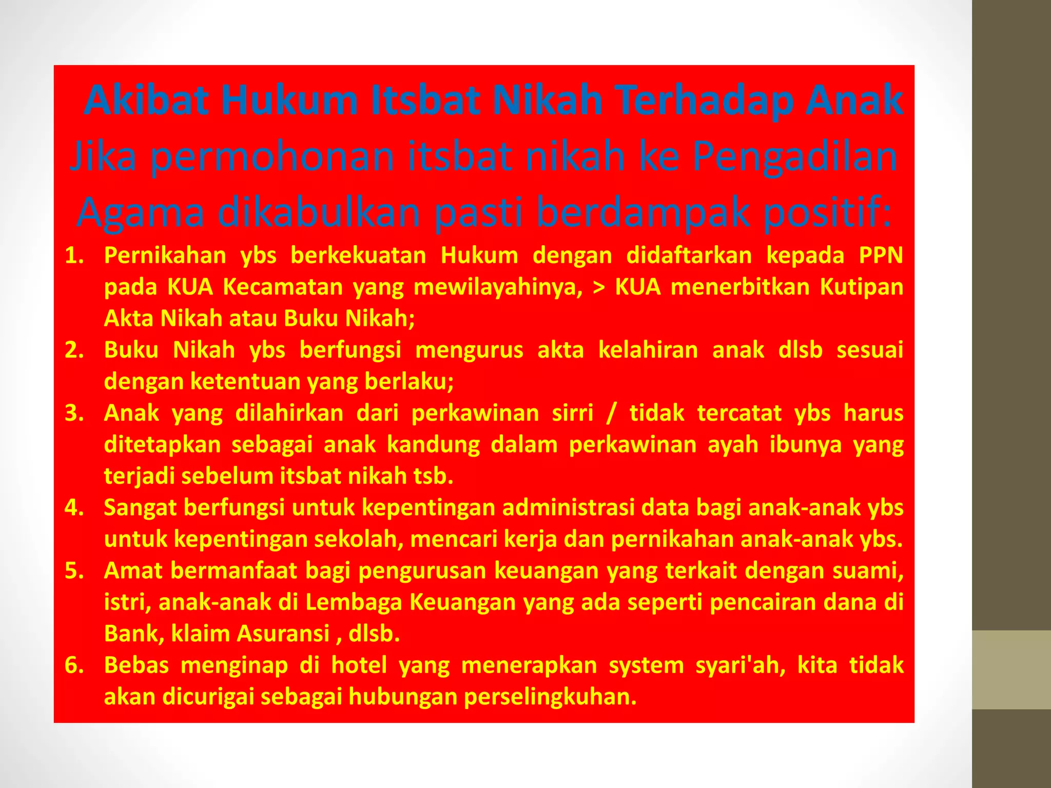 Pengertian itsbat nikah | PPTX