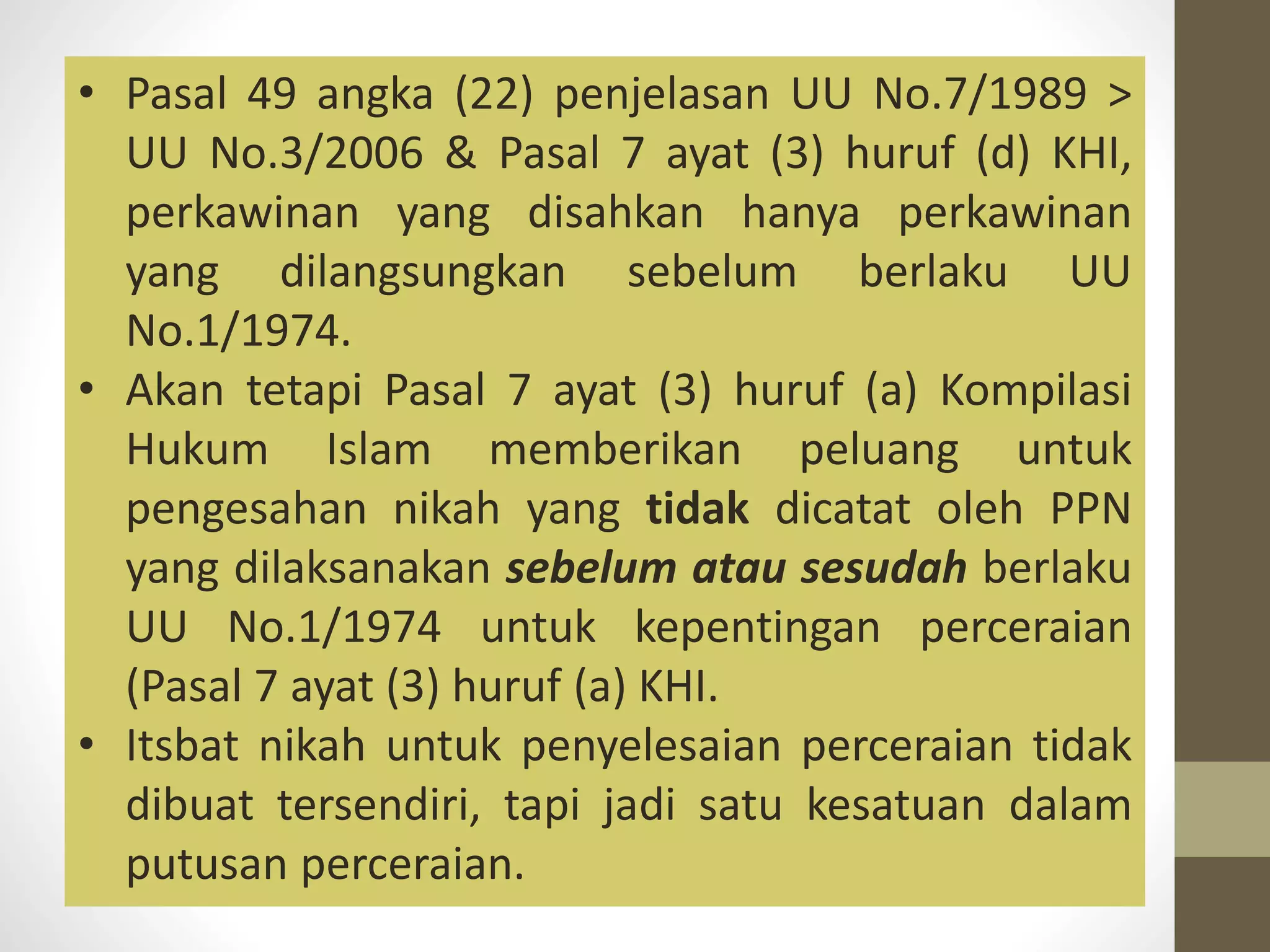 Pengertian itsbat nikah | PPTX