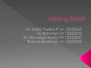 Pengertian jejaring sosial | PPT
