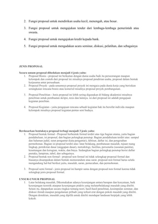 Pengertian, jenis, dan tujuan proposal | PDF