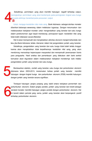 Pengertian jumlah uang beredar | PDF