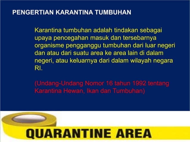 Pengertian karantina tumbuhan | PDF
