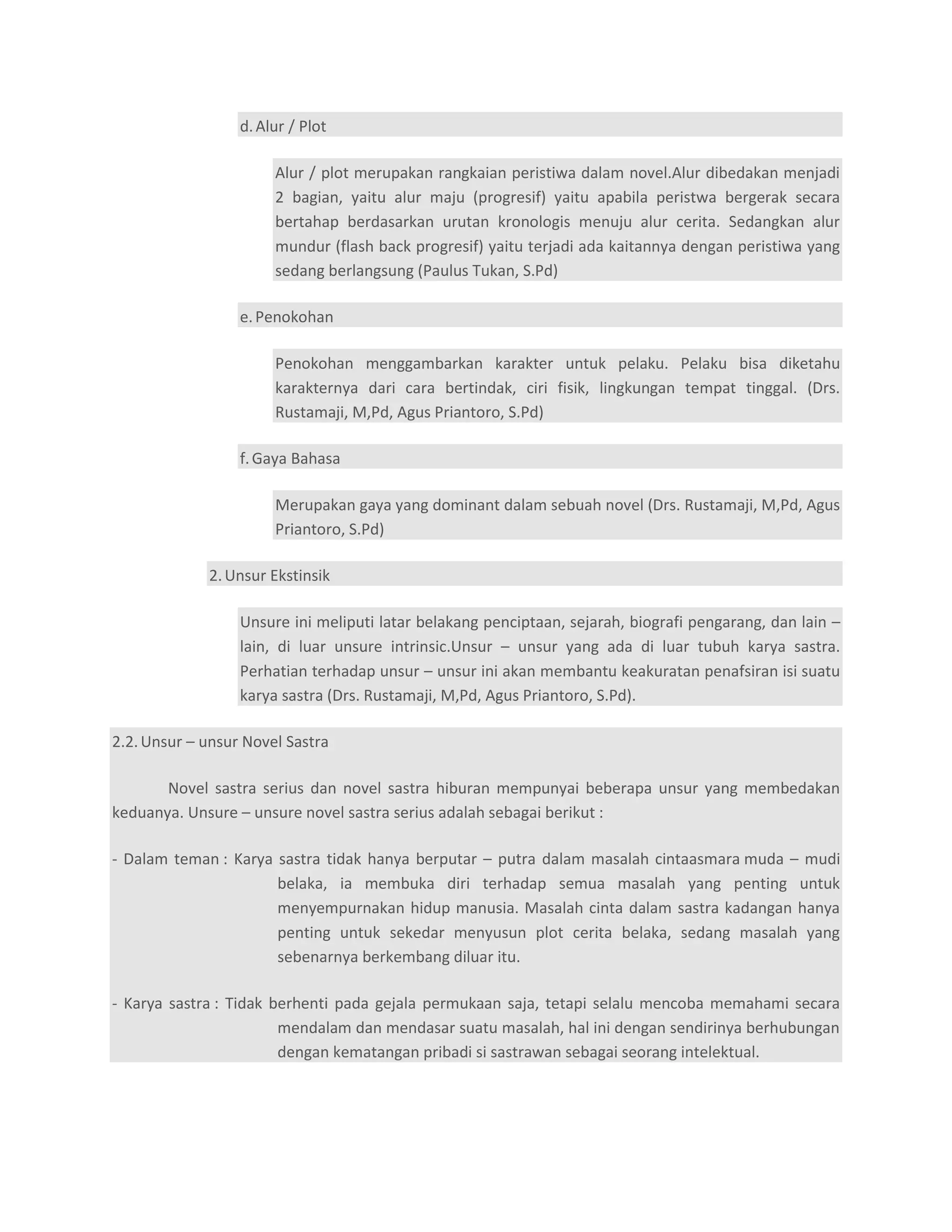 Pengertian karya sastra | DOCX