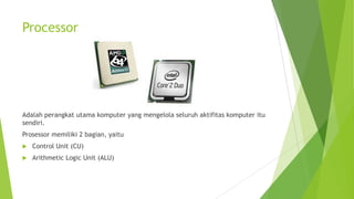 Pengertian komputer dan komponen komponennya | PPTX