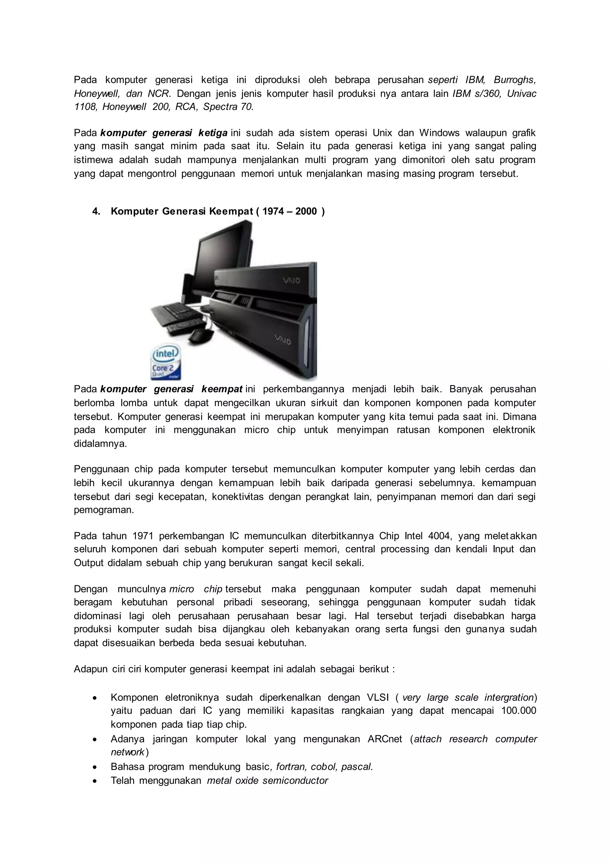 Pengertian komputer dan sistem komputer | DOCX
