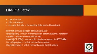 Penjelasan mengenai Latex dan Praktek Latex | PDF