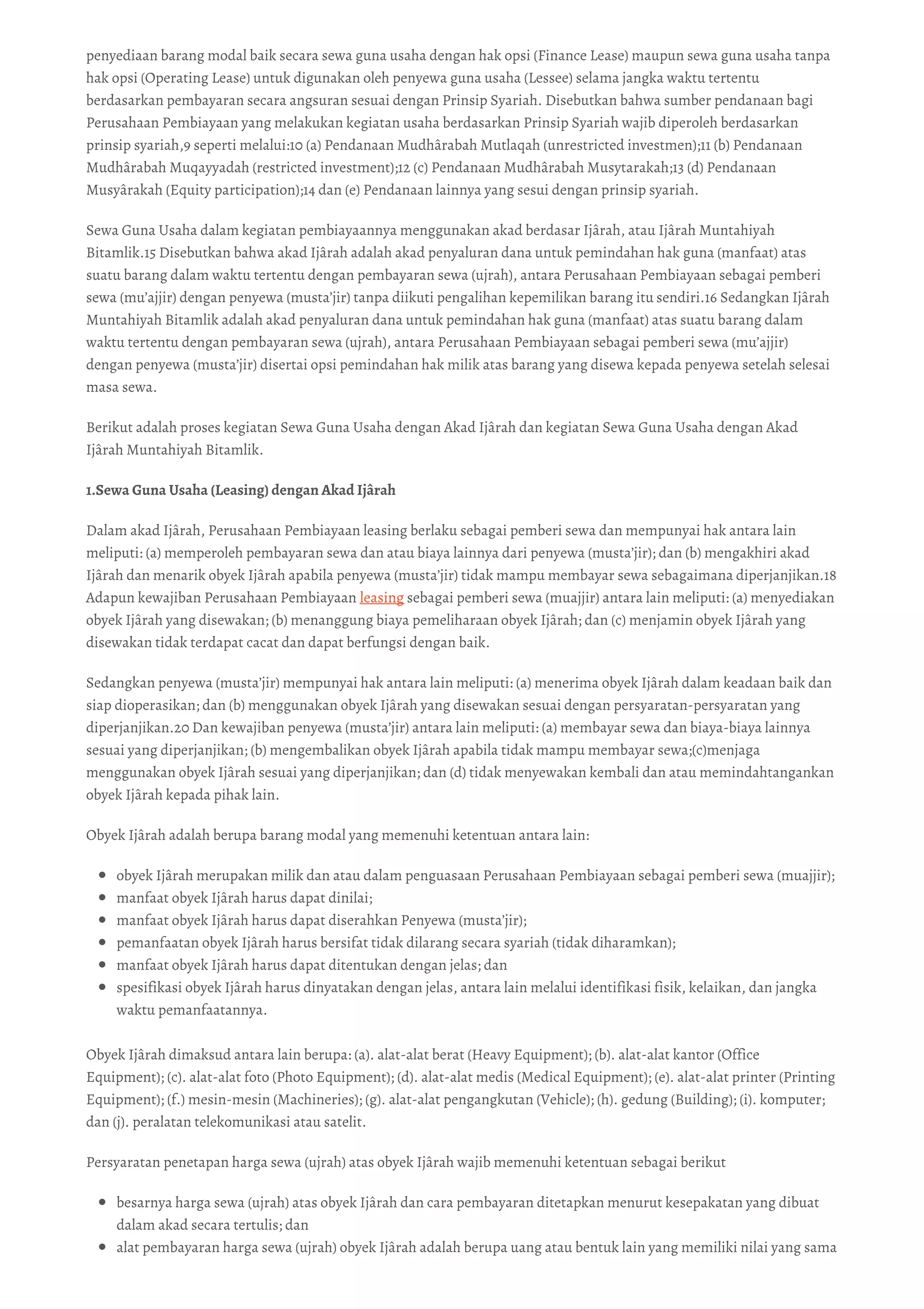Pengertian leasing, contoh dan kegiatan leasing | PDF