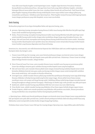 Pengertian leasing, contoh dan kegiatan leasing | PDF