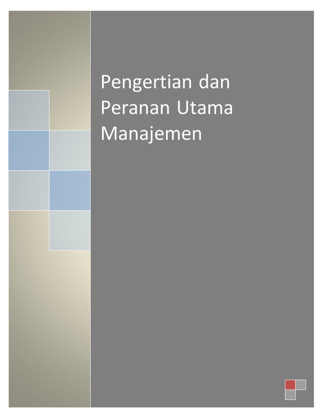 Pengertian dan Fungsi manajemen | DOCX