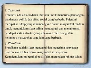Pengertian masyarakat madani ( civic society )~PKN | PPTX