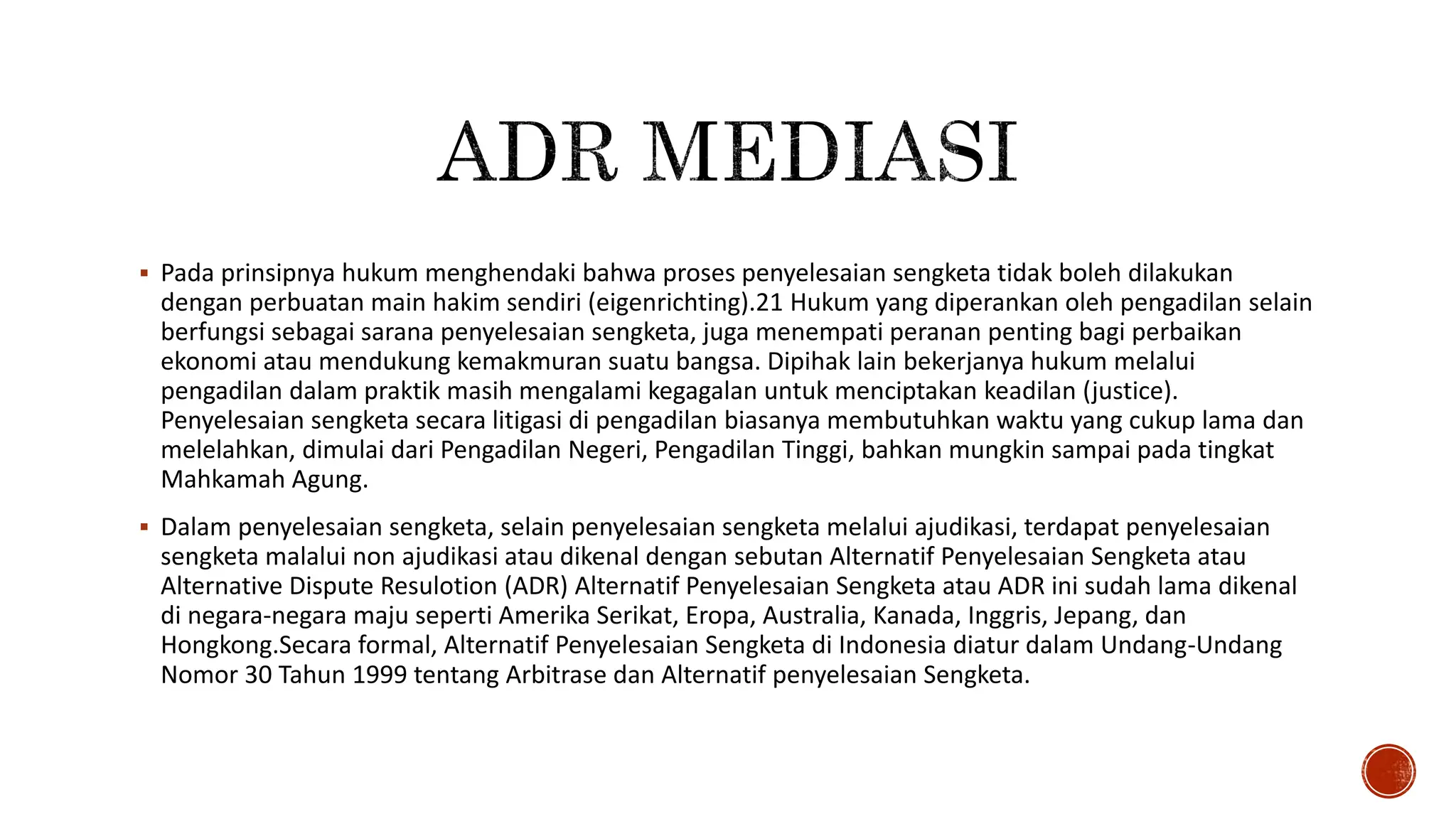 pengertian mediasi dari berbagai pandangan | PPTX