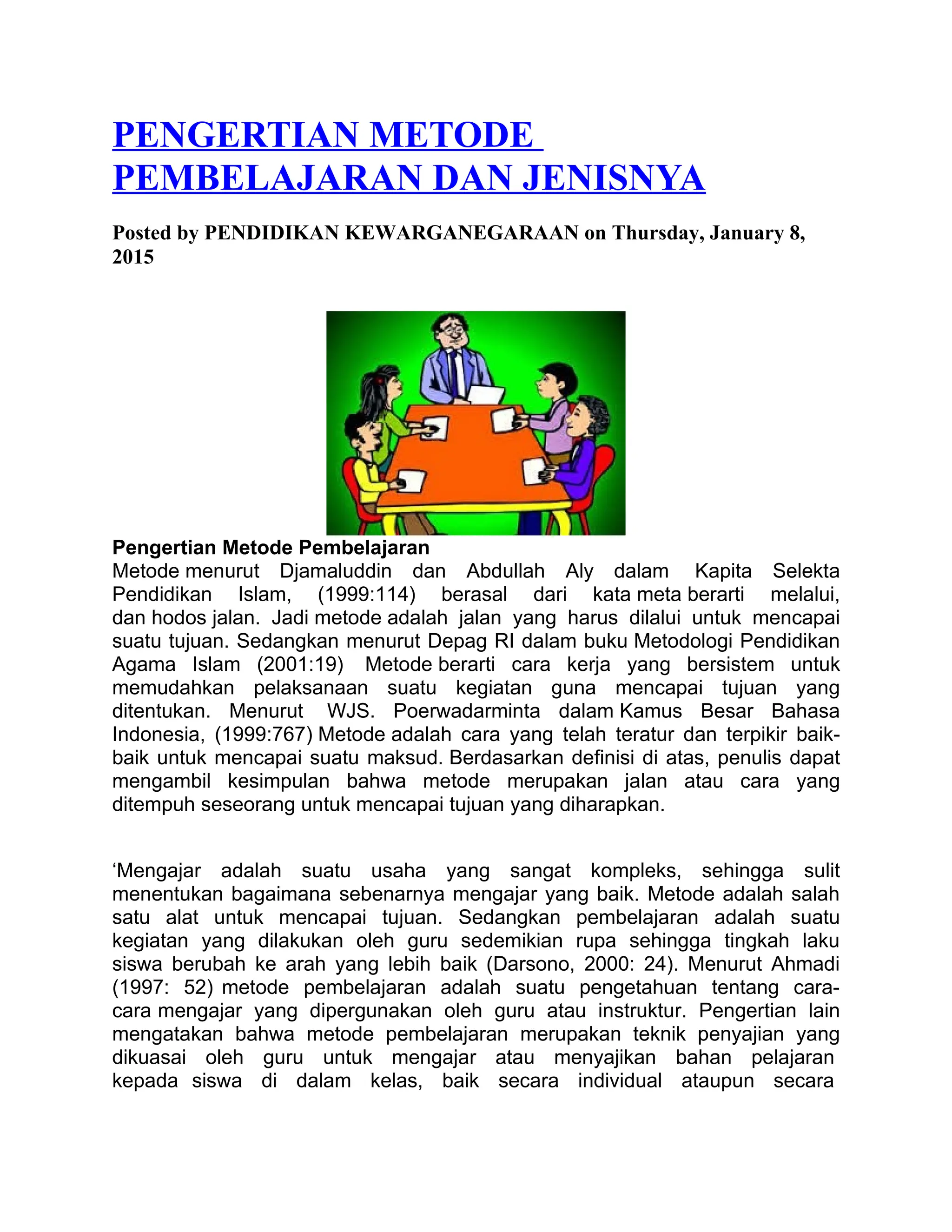 PENGERTIAN METODE PEMBELAJARAN DAN JENISNYA.docx