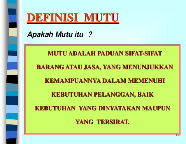 Pengertian Manajemen Mutu Terpadu