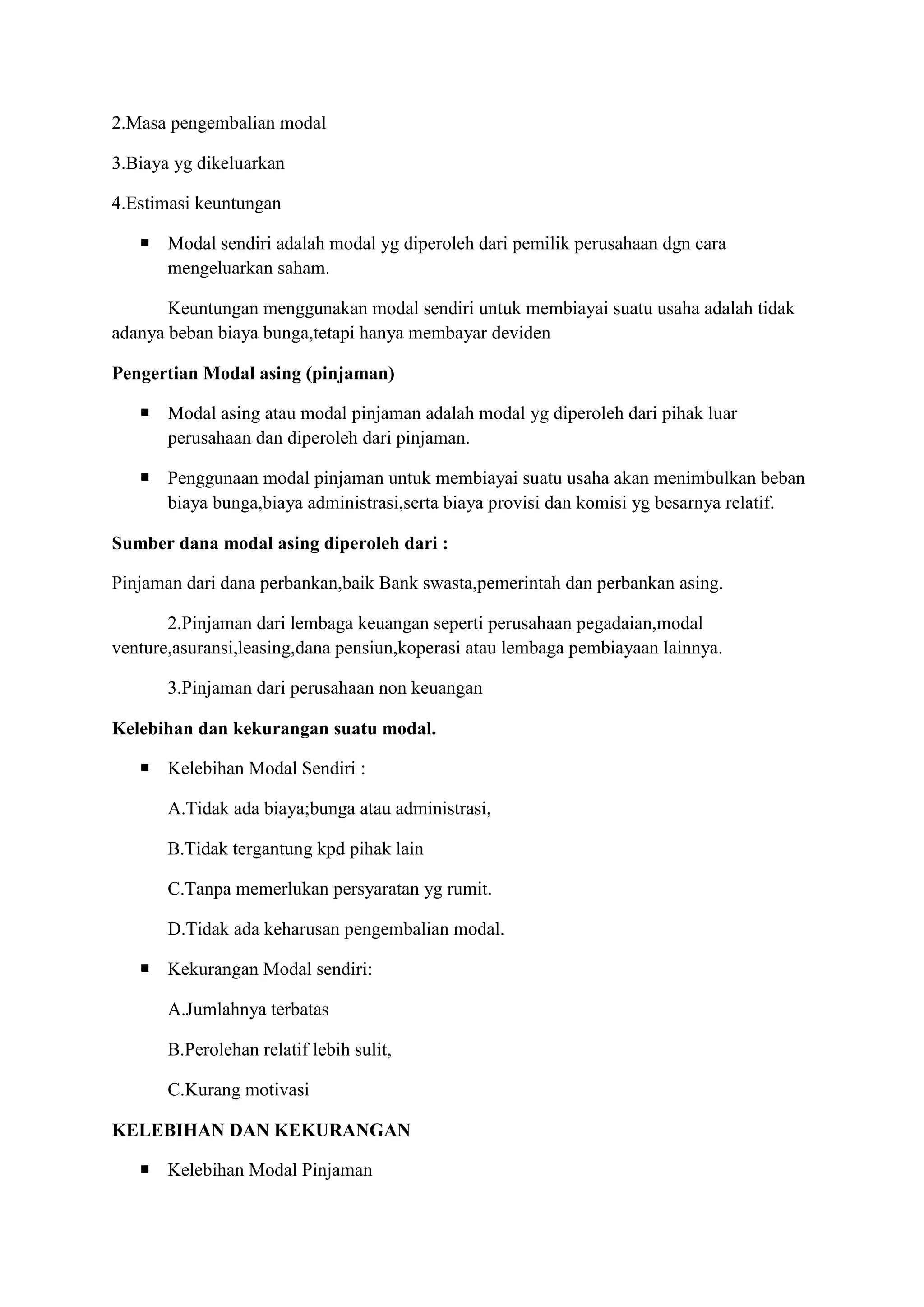 Pengertian modal | DOCX