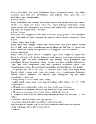Pengertian model inquiry based learning versi 2 | DOCX
