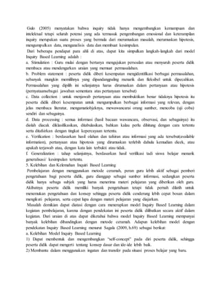 Pengertian model inquiry based learning versi 2 | DOCX