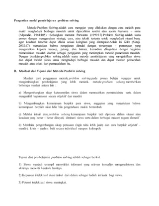 Pengertian model pembelajaran problem solving.docx