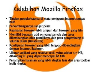 Pengertian mozila firefox (Fadel Maulana 9A) | PPTX