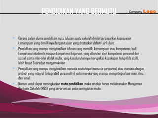 Pengertian mutu | PPT