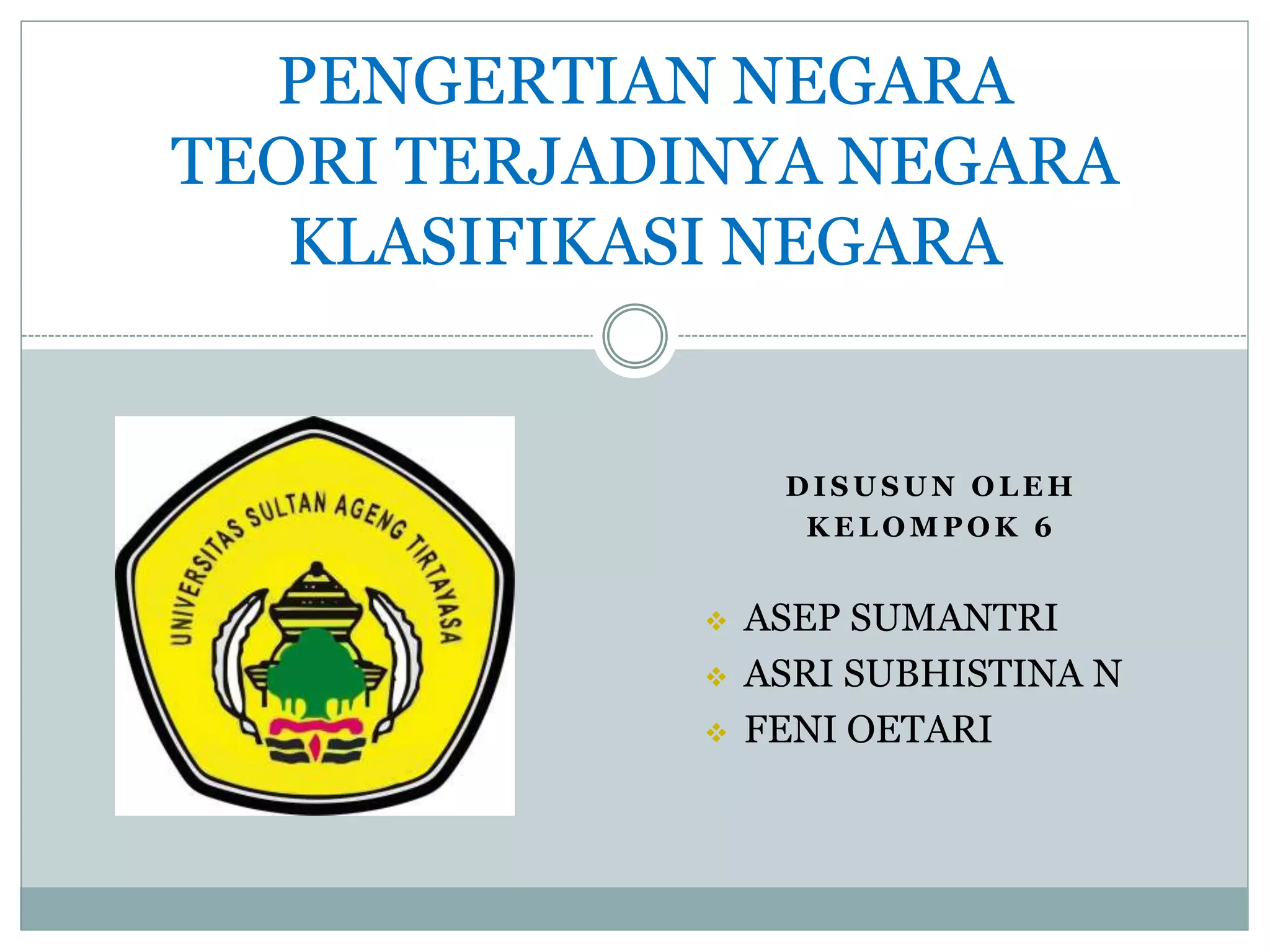 Pengertian negara | PPTX