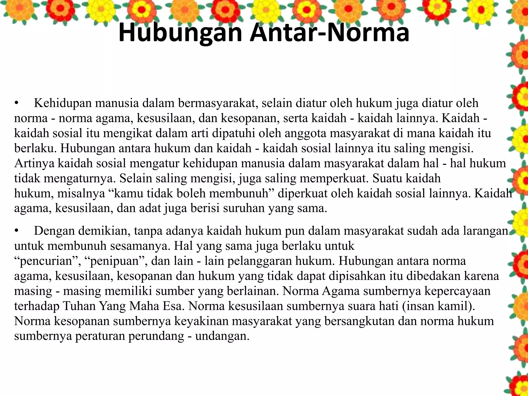 Norma-norma dalam masyarakat | PPTX