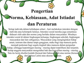 Norma-norma dalam masyarakat | PPTX