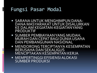 Pengertian pasar modal | PPT