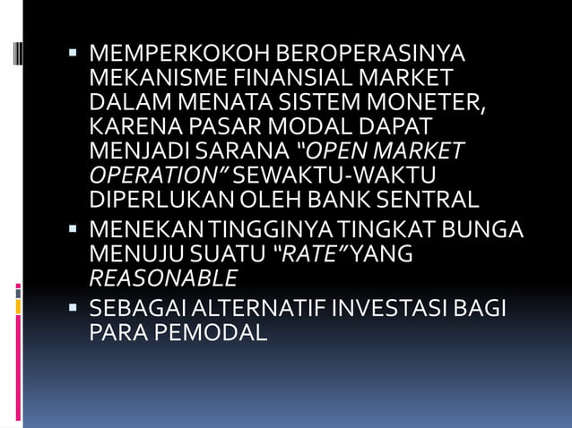 Pengertian pasar modal | PPT