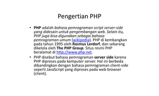 Pengertian dan fungsi dalam pemrograman web | PPT