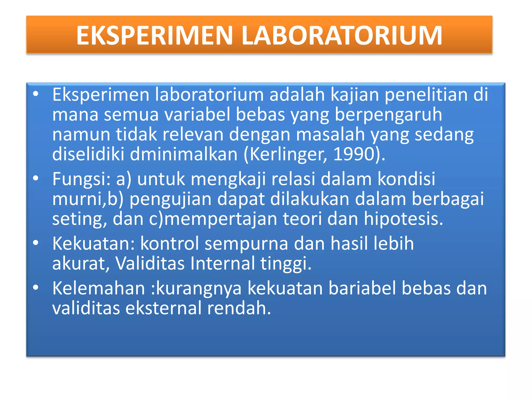 Pengertian penelitian eksperimen | PPTX