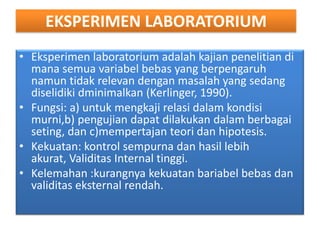 Pengertian penelitian eksperimen | PPT