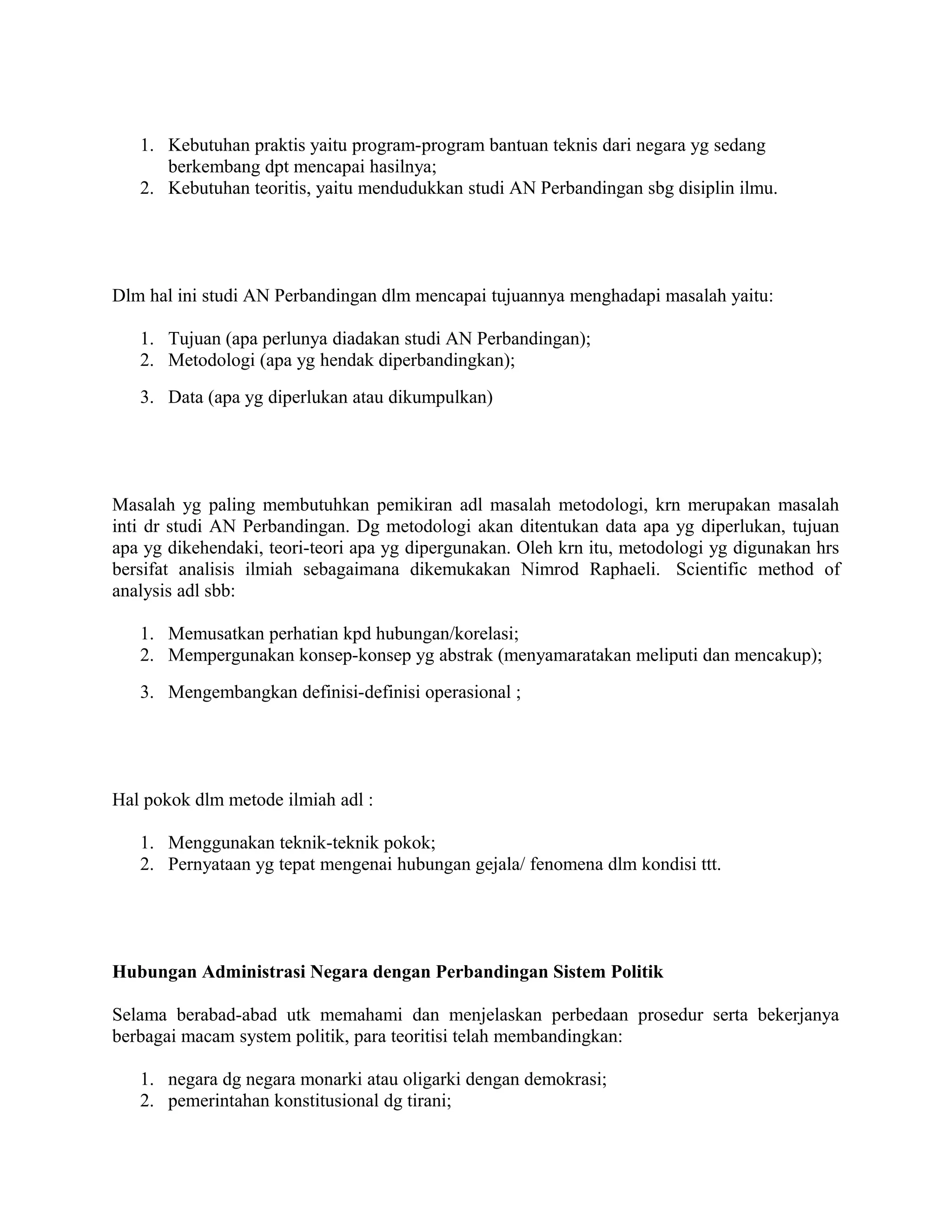 Pengertian perbandingan administrasi negara dan ilmu perbandingan ...
