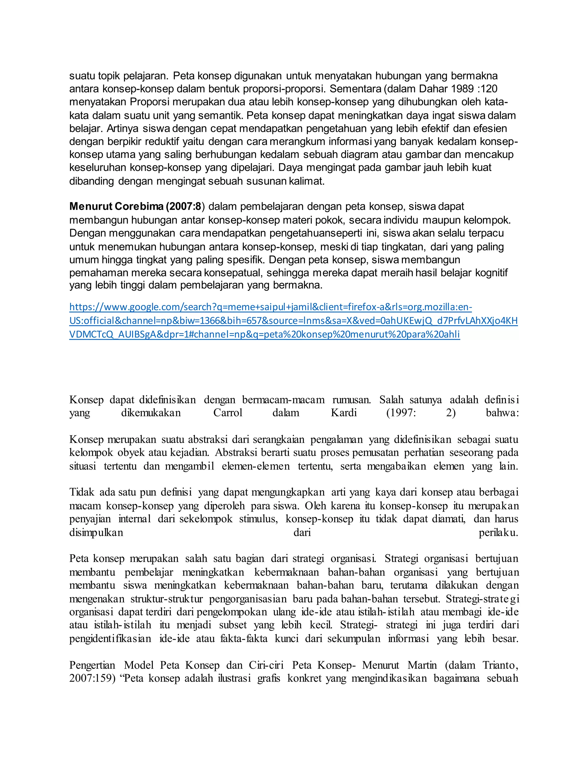 Pengertian peta pikiran imam | DOCX