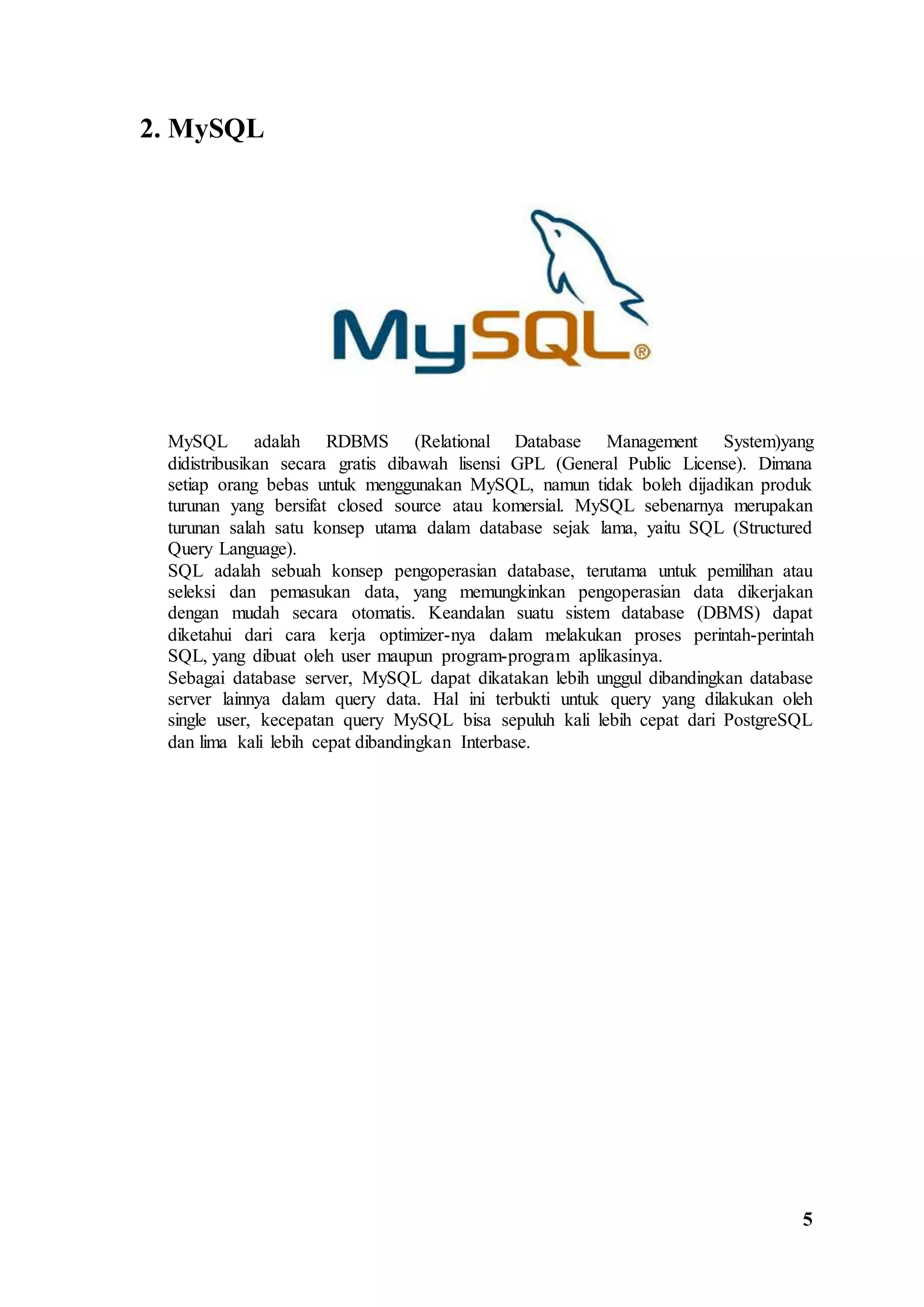 PHP, MySQL, Apache | DOCX