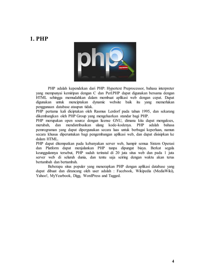 PHP, MySQL, Apache | DOCX