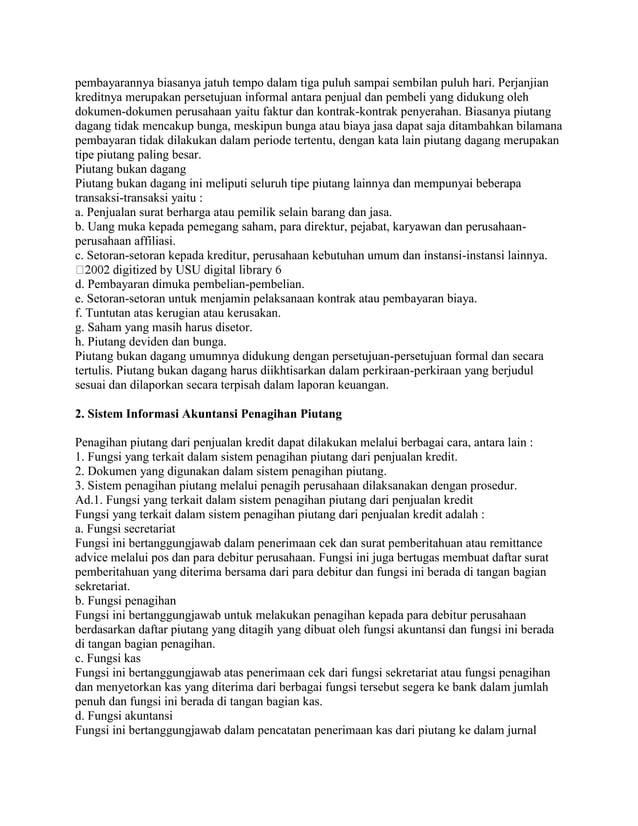 Pengertian piutang | PDF