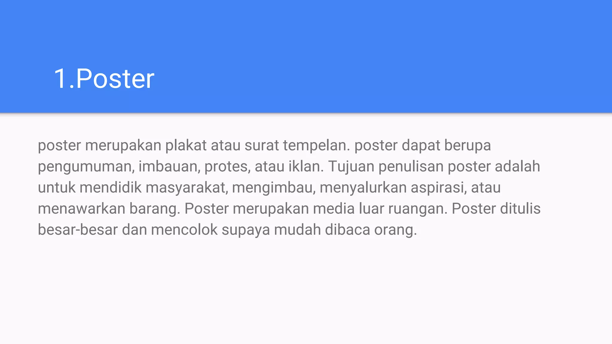 Pengertian poster Beserta Jenis dan Ciri - ciri poster | PPT