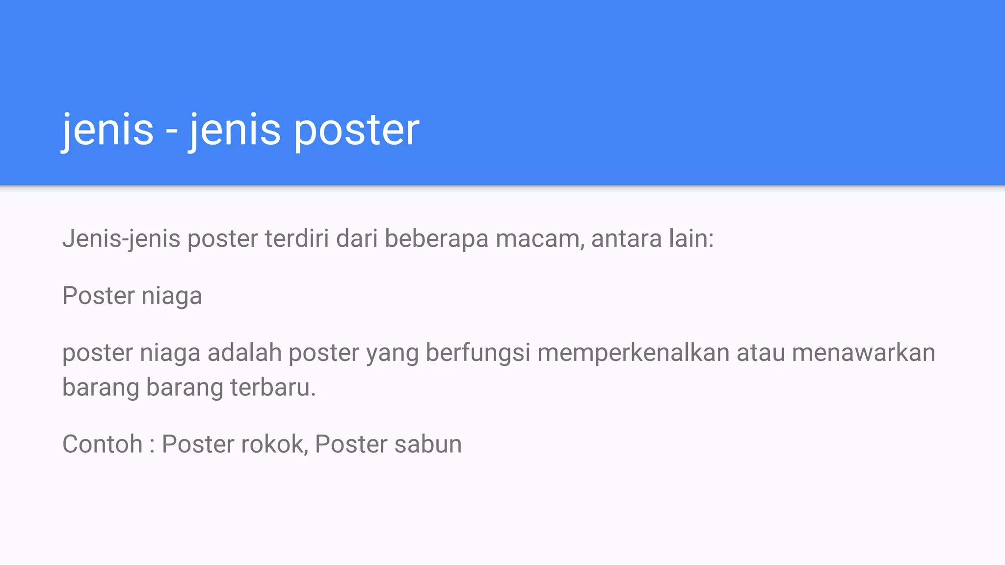 Pengertian poster Beserta Jenis dan Ciri - ciri poster | PPT